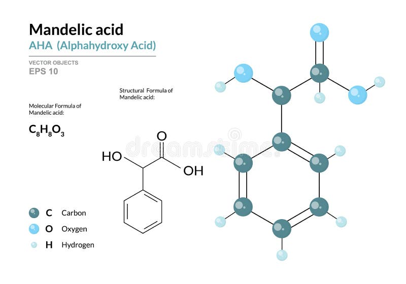 Glycolic Acid. AHA Alphahydroxy Acid. Structural Chemical Formula and ...
