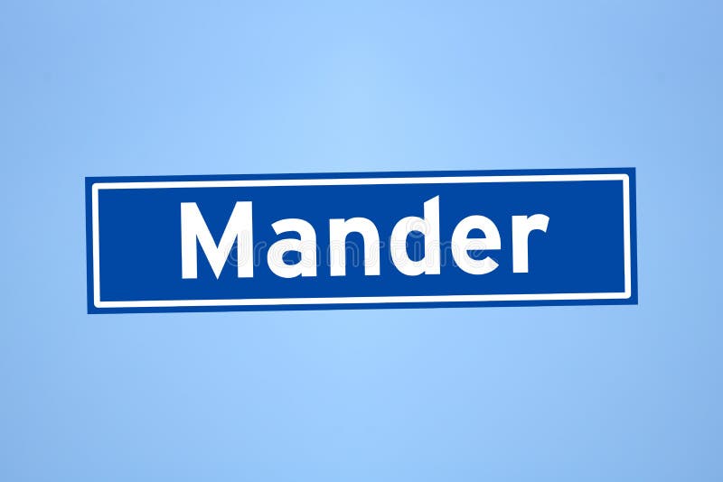 Mander Place Name Sign in the Netherlands Stock Image - Image of ...