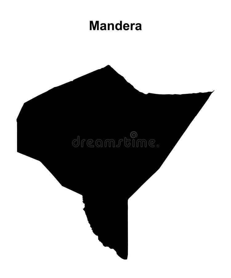 Mandera outline map stock illustration. Illustration of territory ...