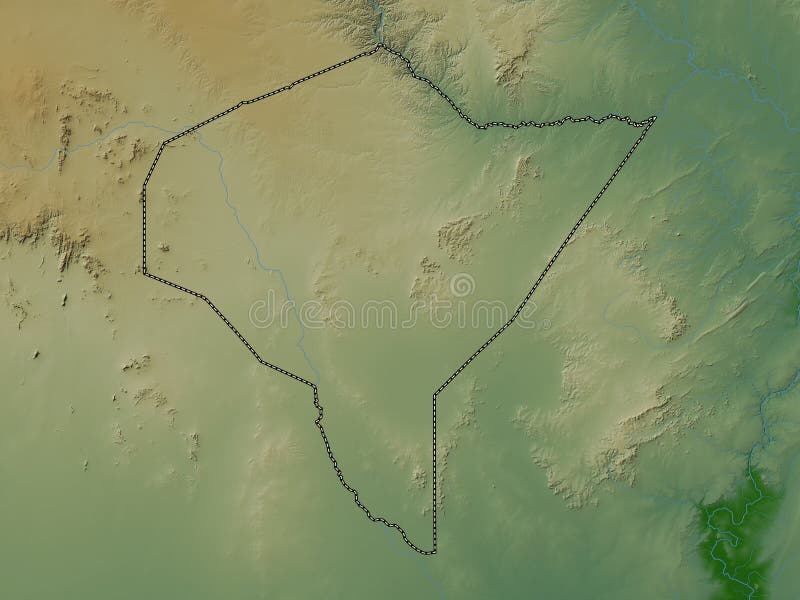 Mandera, Kenya. Physical. No Legend Stock Illustration - Illustration ...