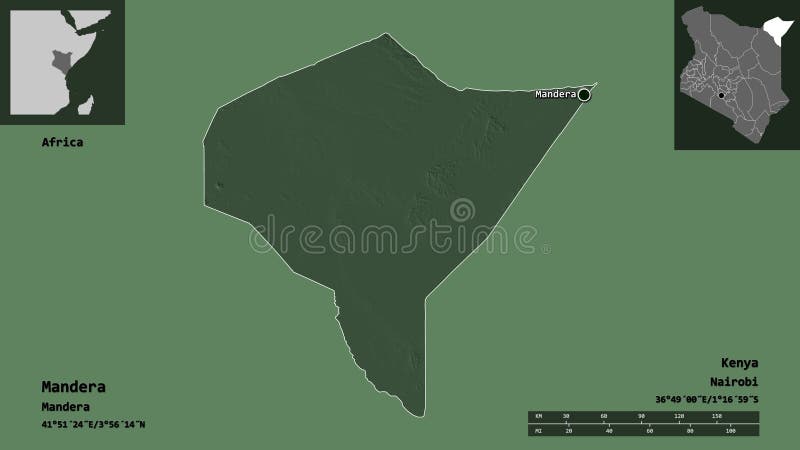 Mandera, County of Kenya,. Previews. Bilevel Stock Illustration ...