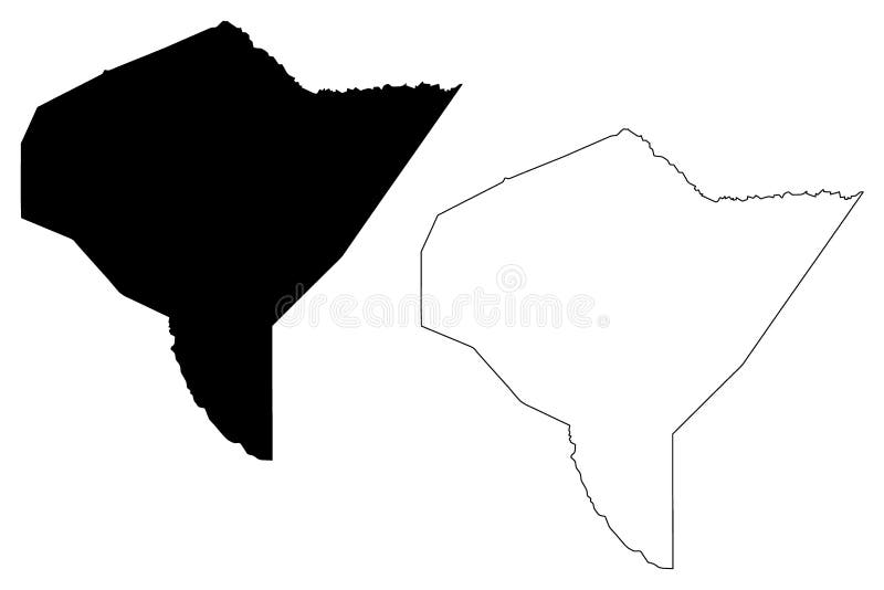 Mandera County Republic of Kenya, North Eastern Province Map Vector ...