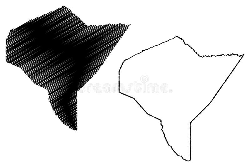 Mandera County Republic of Kenya, North Eastern Province Map Vector ...