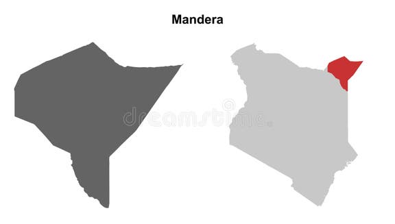 Mandera outline map stock vector. Illustration of infographic - 379007002