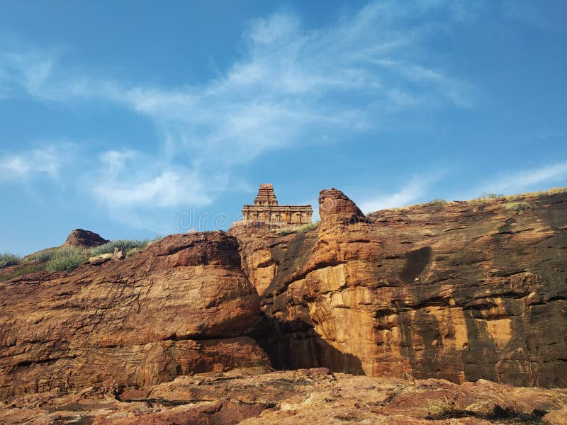 Mandir in Badami Fort stock image. Image of mandir, landscape - 169418161