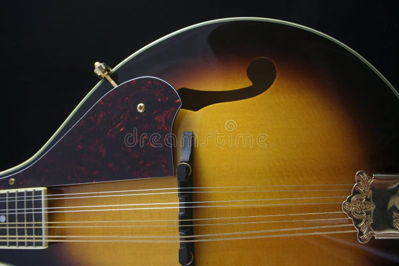 Flat-top Mandolin Side-View on Blue Stock Image - Image of flatiron ...