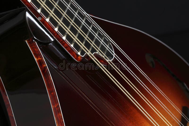 Mandolin on black stock photo. Image of play, banjo, interpret - 49589086