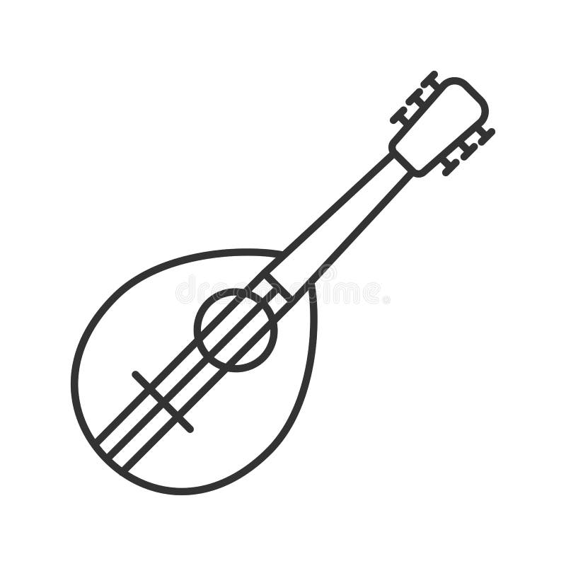 Mandolin linear icon stock vector. Illustration of linear - 197457665