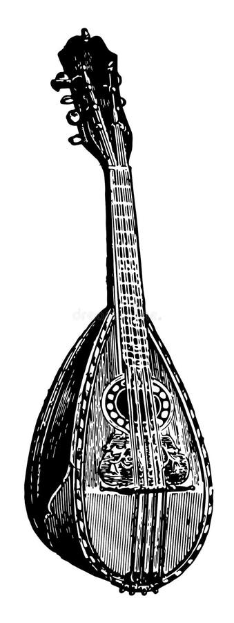 Vintage Mandolin Drawing Stock Illustrations – 187 Vintage Mandolin ...