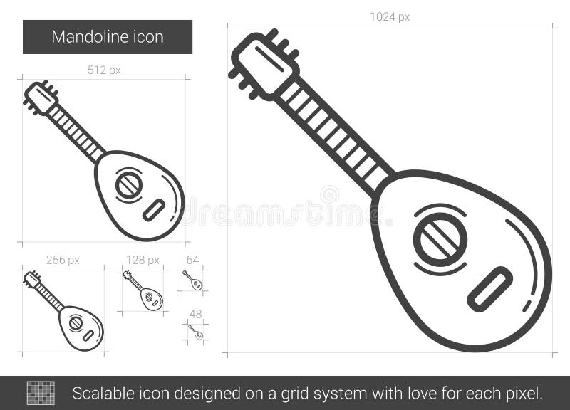 Mandolin Drawing Black White Stock Illustrations – 103 Mandolin Drawing ...