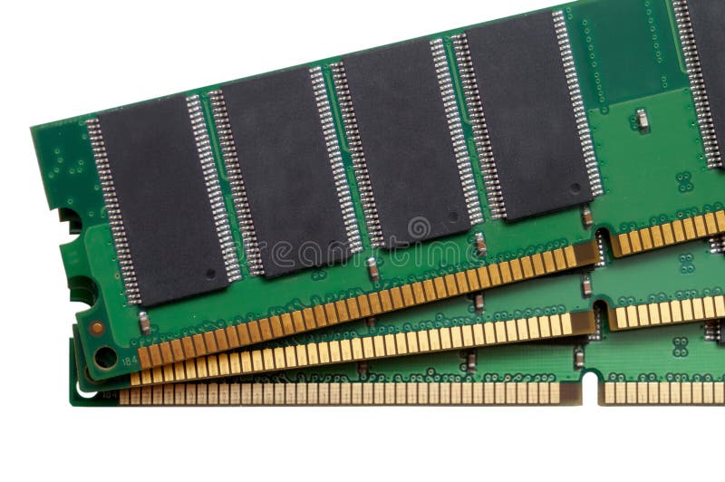 Mandom Access Memory RAM Modules for Computer. Isolated on White Stock ...