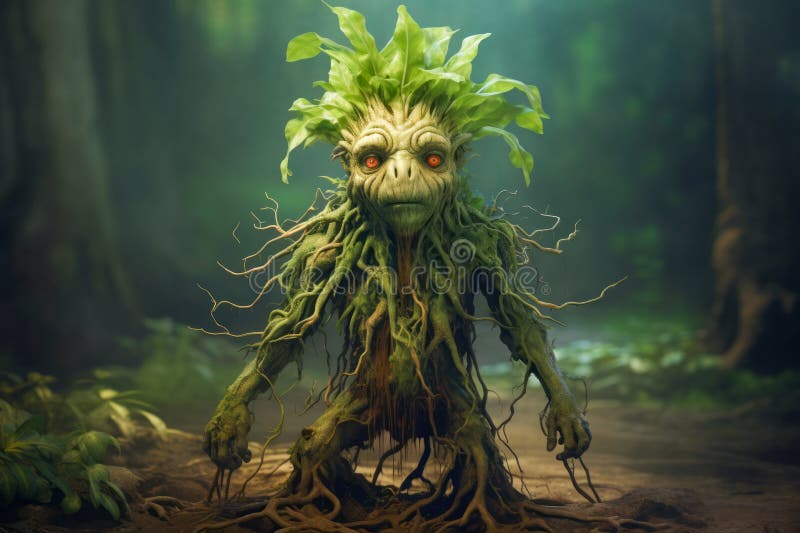 A Mandrake Root Character, Reflecting Its Magical and Mythical ...