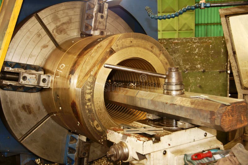 Bronze On A Lathe, Processing And Manufacturing Of Parts From Brass On ...