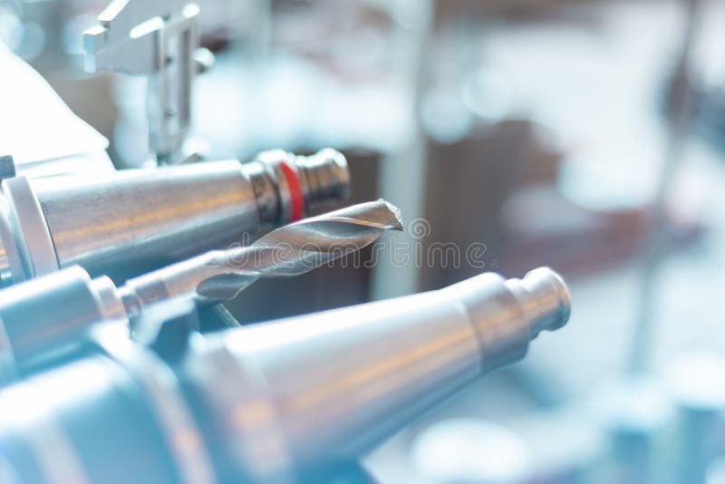 Mandrels for CNC Milling, Drill Bits, Shanks Stock Image - Image of ...