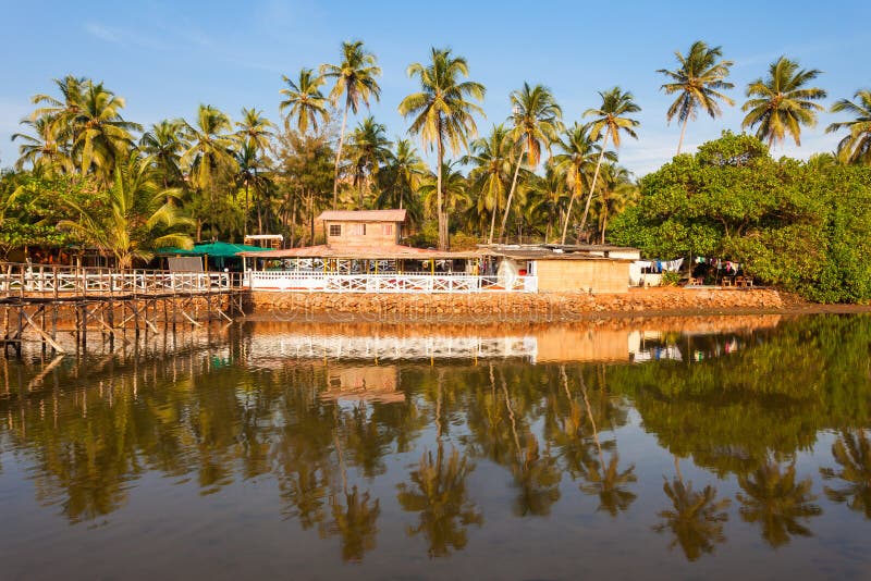 Mandrem Beach Goa stock photo. Image of blackboard, edge - 37869120