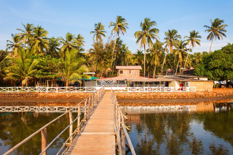 Mandrem beach Goa India stock photo. Image of hotel - 101365390