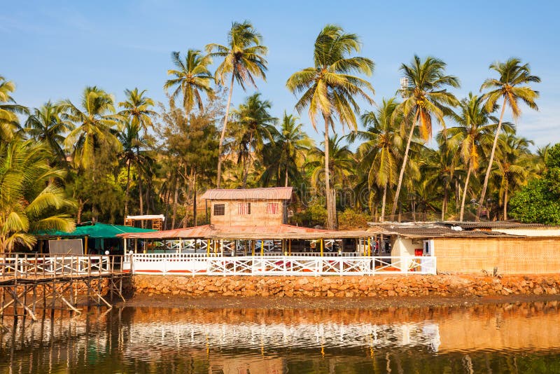 Mandrem beach Goa India stock image. Image of bridge - 101359891