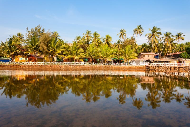 Mandrem beach Goa India stock photo. Image of hotel - 101365390