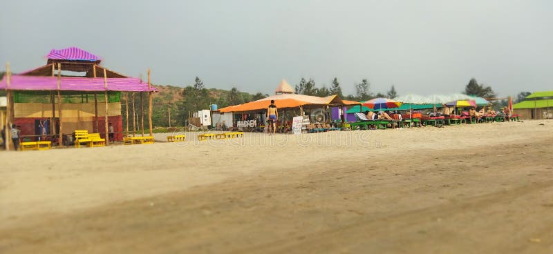 Mandrem Beach, North Goa, India Editorial Stock Photo - Image of house ...