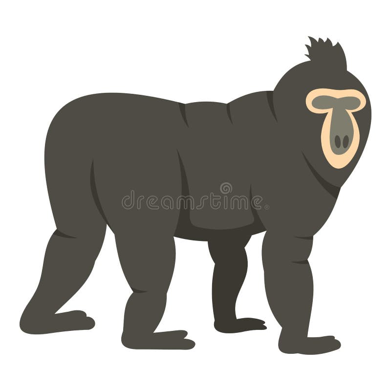 Mandrill icon outline stock vector. Illustration of mascot - 96433383