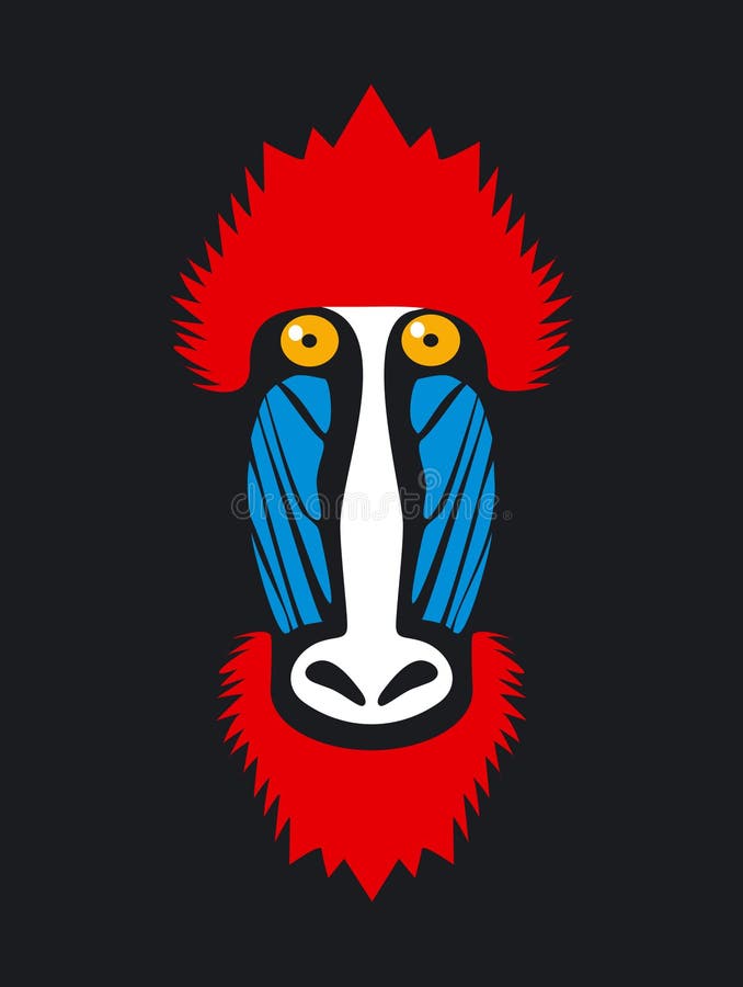 Mandril Monkey Illustration Stock Illustrations – 19 Mandril Monkey ...