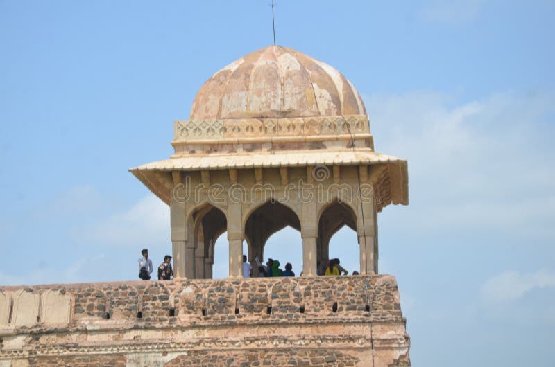 Rani Rupmati Palace on the Hill Top-Mandu-India Stock Photo - Image of ...