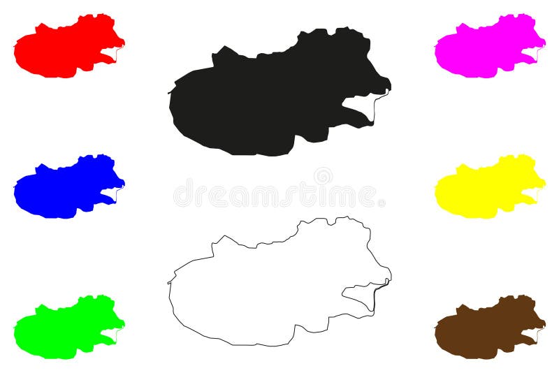 Mandya City (Republic of India, State of Karnataka) Map Vector ...