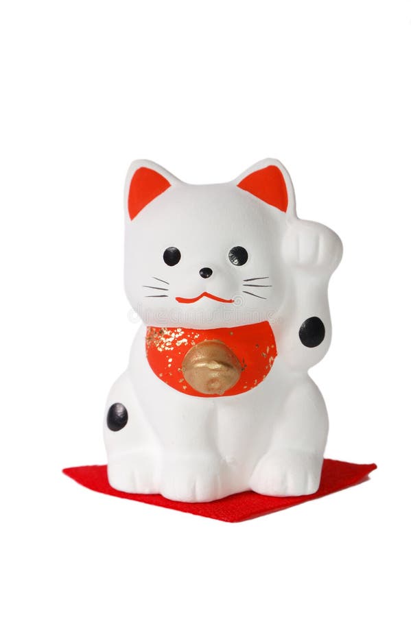 Maneki Neko cat stock photo. Image of luck, ceramics - 22717942