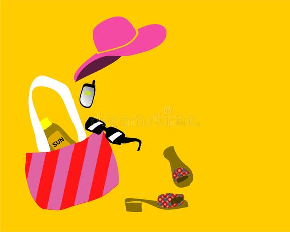 Manera/playa stock de ilustración. Ilustración de mujer - 529909