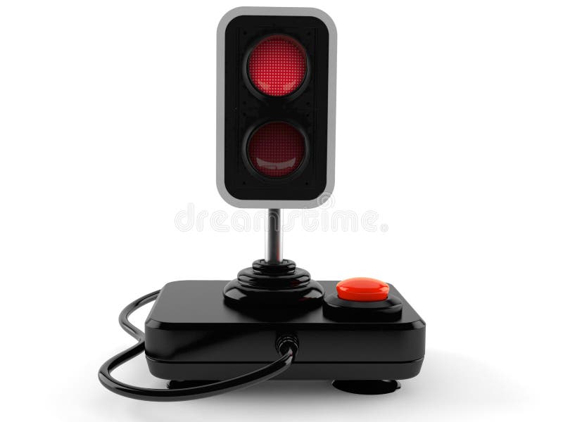 Manette Avec Le Feu De Signalisation Rouge Illustration Stock ...