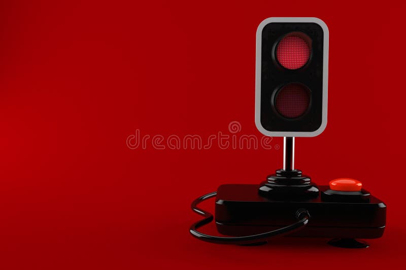 Manette Avec Le Feu De Signalisation Rouge Illustration Stock ...