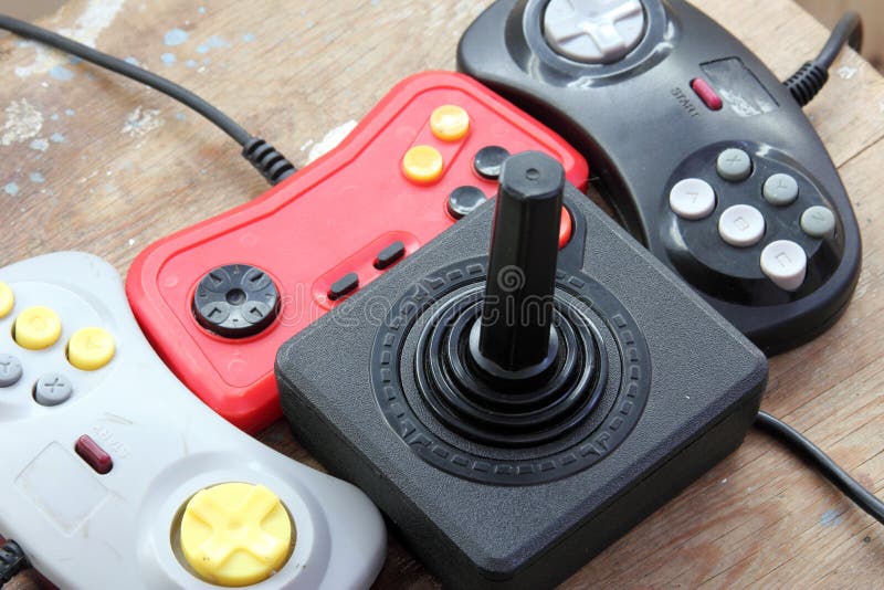 Manette de vintage image stock. Image du bâton, contrôle - 67369555