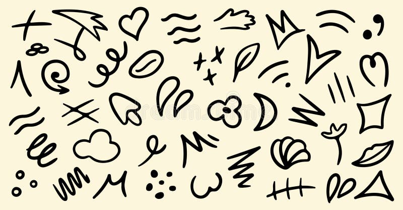 Line Movement Element Set, Emotion Graphic Effects, Decoration Icons ...