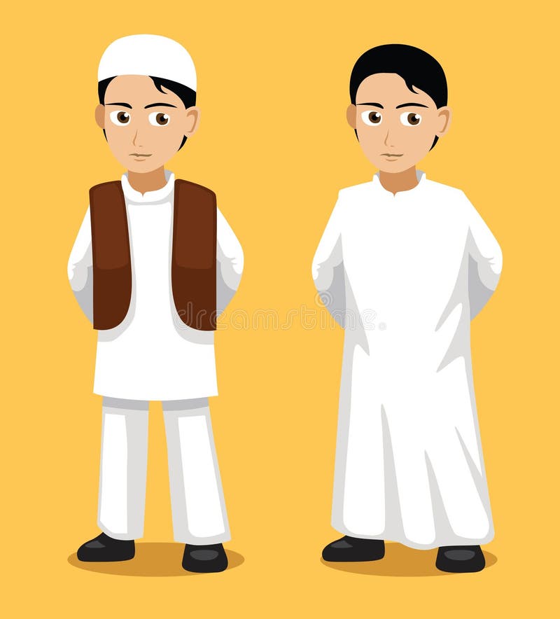 Manga Arab Boy Cartoon Vector Illustration Stock Vector - Illustration ...