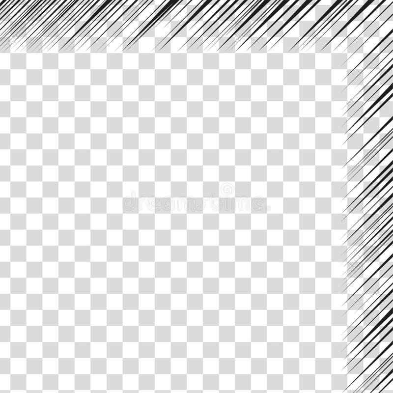 Manga Comic Effect on Transparent Background. Motion Radial Lines for ...