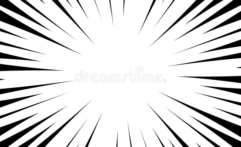 Manga Comic Explosion, Motion or Movement Effect, Vector Background ...