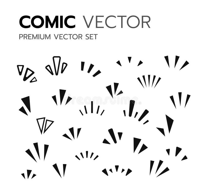 Manga Comic Expression Style Line Elements for Character Emotion. Stock ...