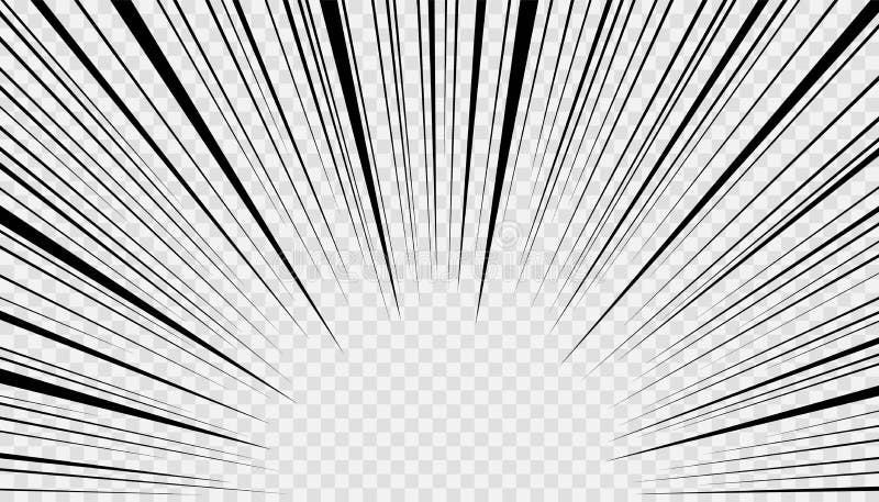 Flash Lines in Manga Style. Anime Speed Effect. Vector Illustration ...