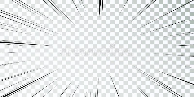 Manga Lines. Comics Book Action. Speed Lines Frame Stock Vector ...