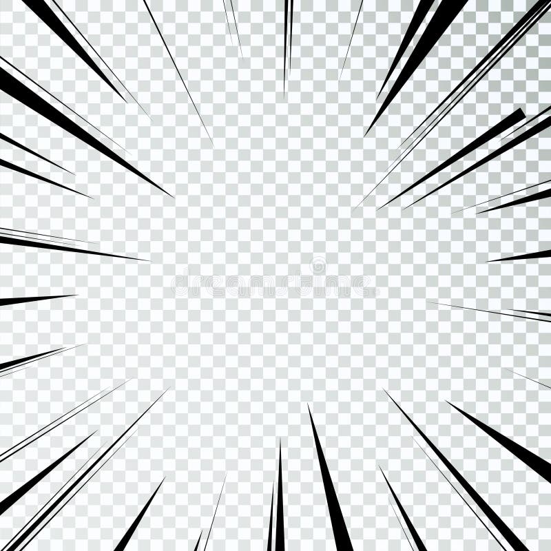 Manga Lines. Comics Book Action. Speed Lines Frame Stock Vector ...