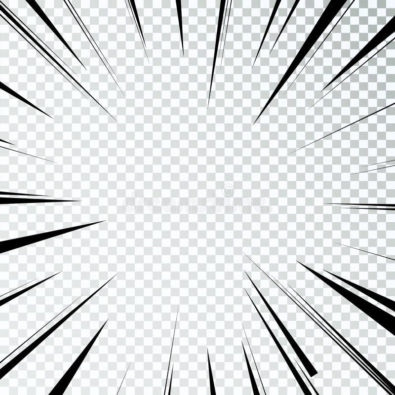 Manga Lines. Comics Book Action. Speed Lines Frame Stock Vector ...