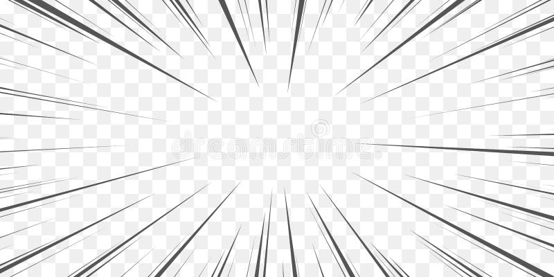 Manga Motion, Zoom Effect Transparent Background Stock Illustration ...