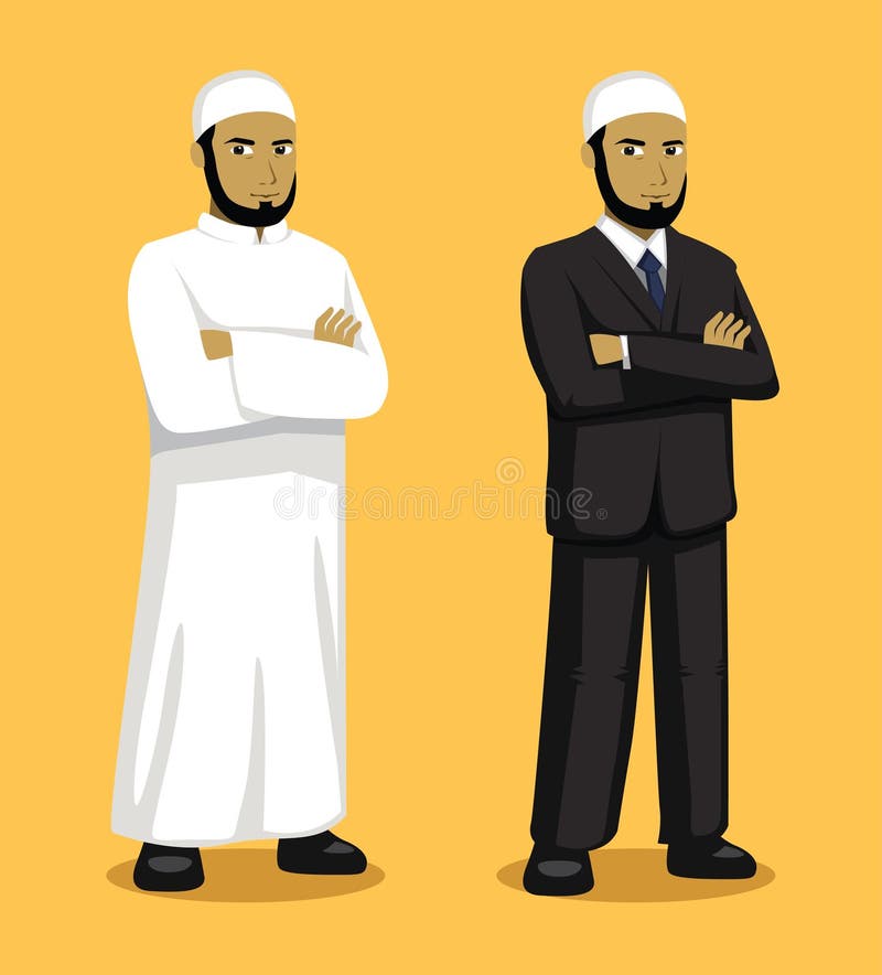 Manga Muslim Man Cartoon Vector Illustration Stock Vector ...