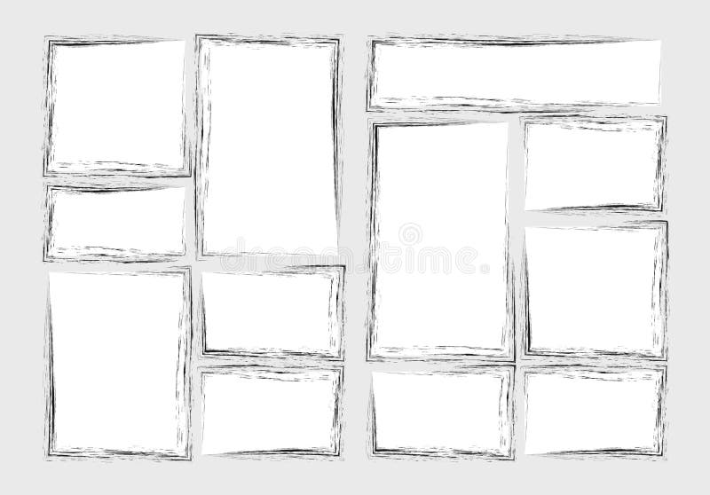 Manga Set Storyboard Layout Template For Rapidly Create The Comic Book