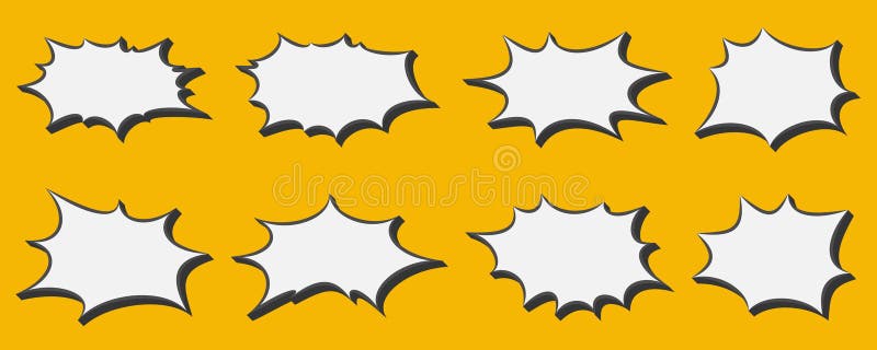Manga Speech Bubble. Comic Text Frame with Pop Art Effect. Balloon Chat ...