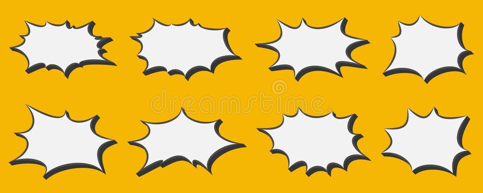 Manga Speech Bubble. Comic Text Frame with Pop Art Effect. Balloon Chat ...