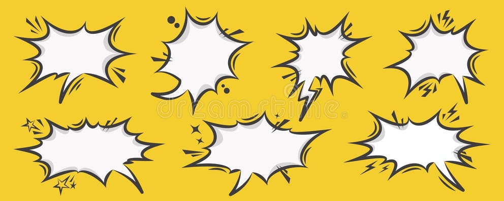 Manga Speech Bubble. Comic Text Frame with Pop Art Halftone Dotted ...