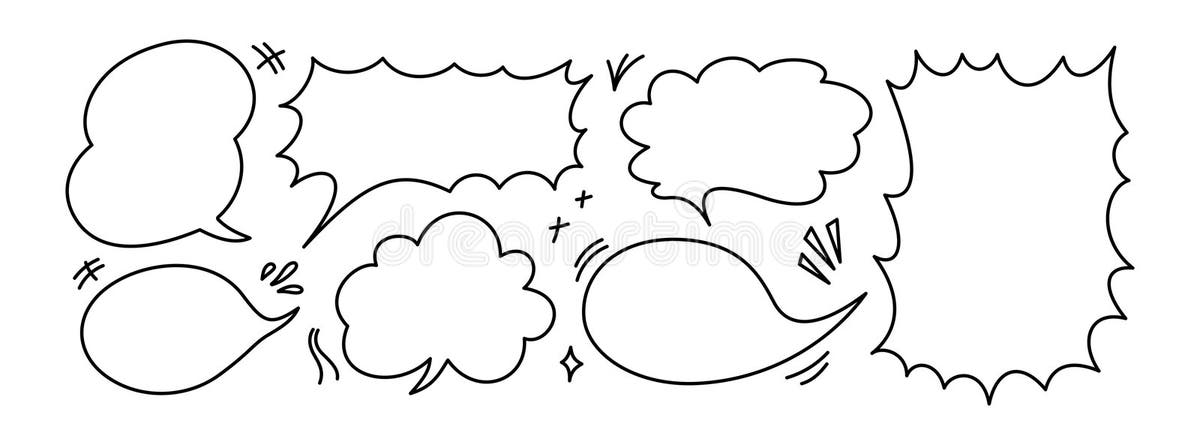 Doodle Speech Boxes Stock Illustrations – 285 Doodle Speech Boxes Stock ...