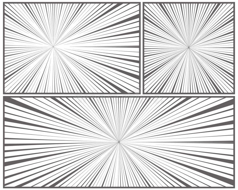 Manga Speed Lines Effect. Anime Comic Radial Burst Background. Light ...