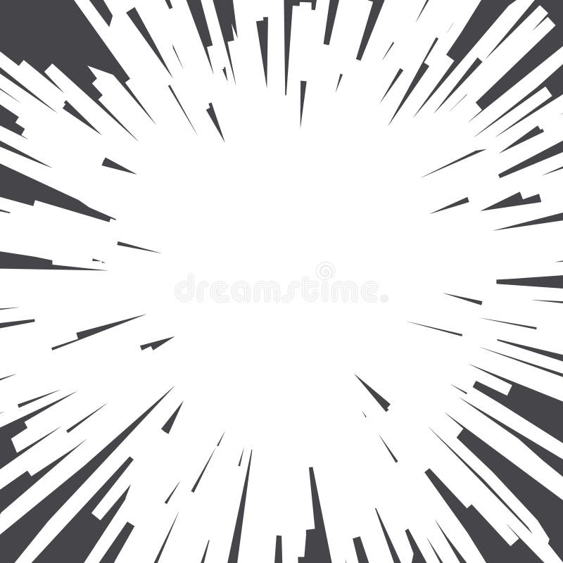 Manga Speed Lines Effect. Anime Comic Radial Burst Background. Light ...